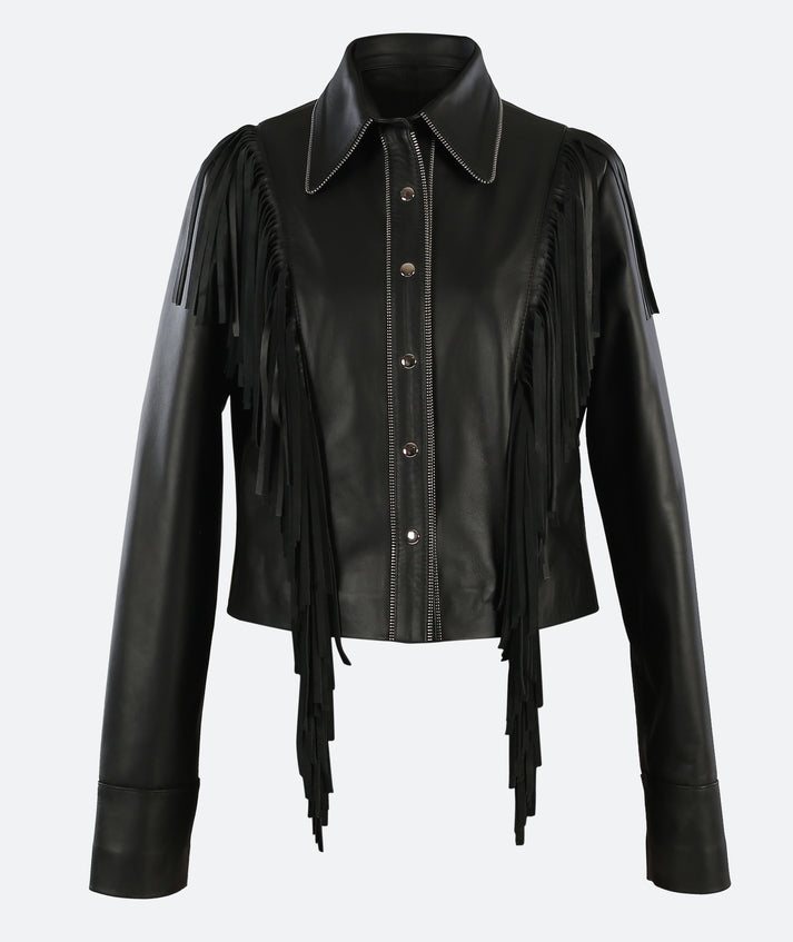 Cascade Leather Jacket Black – Double A Official